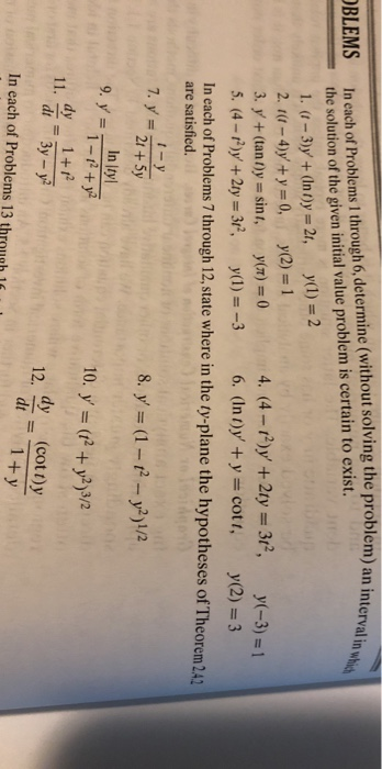 Solved In each of Problems 1 through 6, determine (without | Chegg.com