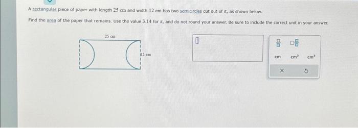 Solved A rectangular piece of paper with length 25 cm and | Chegg.com