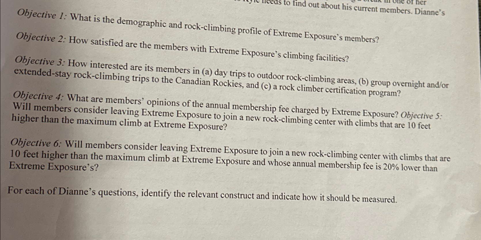 Solved Objective 1: What is the demographic and | Chegg.com