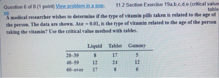 Solved Question 6 of 8 (1 point) View problem in a pop 11.2 | Chegg.com