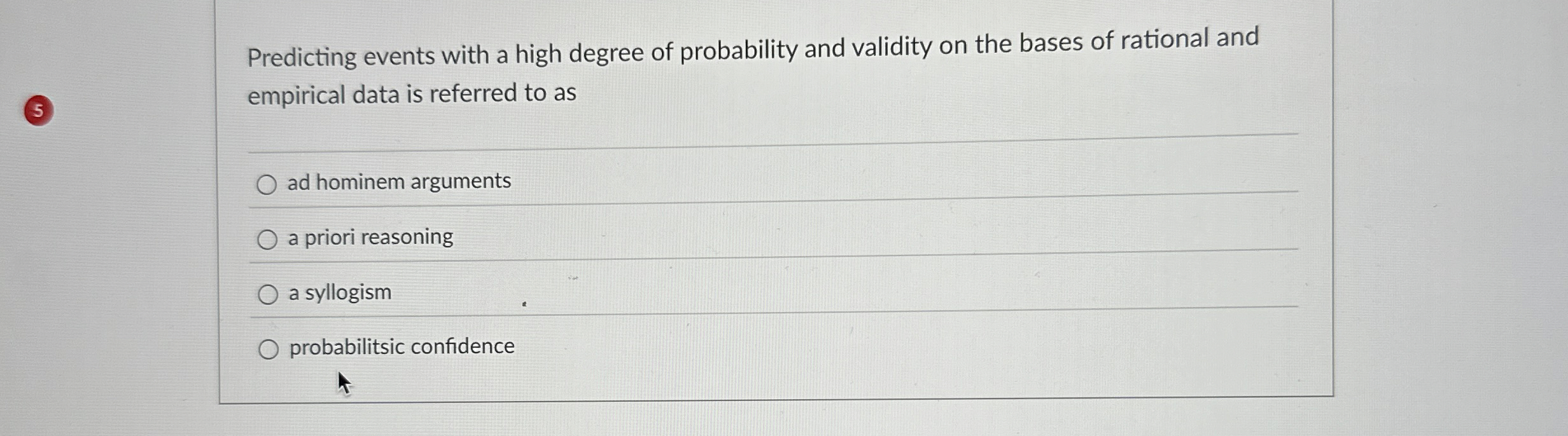 Solved Predicting events with a high degree of probability | Chegg.com