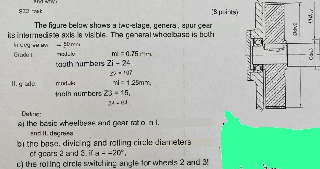 Solved The figure below shows a two-stage, general, spur | Chegg.com