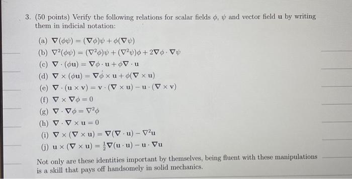 Solved 3. (50 points) Verify the following relations for | Chegg.com