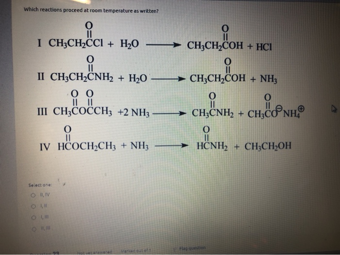 Solved Which reactions proceed at room temperature as | Chegg.com