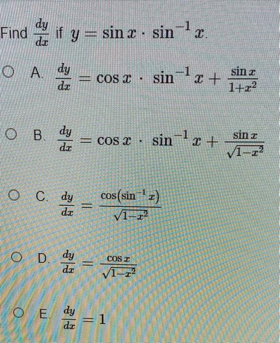 Solved dxdy if y=csc3x+1 A. dxdy=−3x+13csc3x+1⋅cot3x+1 B. | Chegg.com