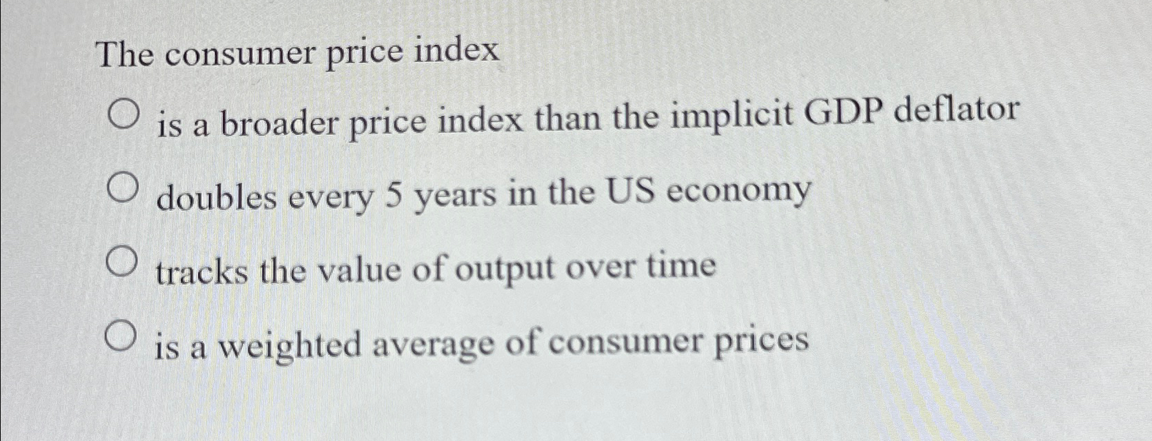 Solved The consumer price index is a broader price index | Chegg.com