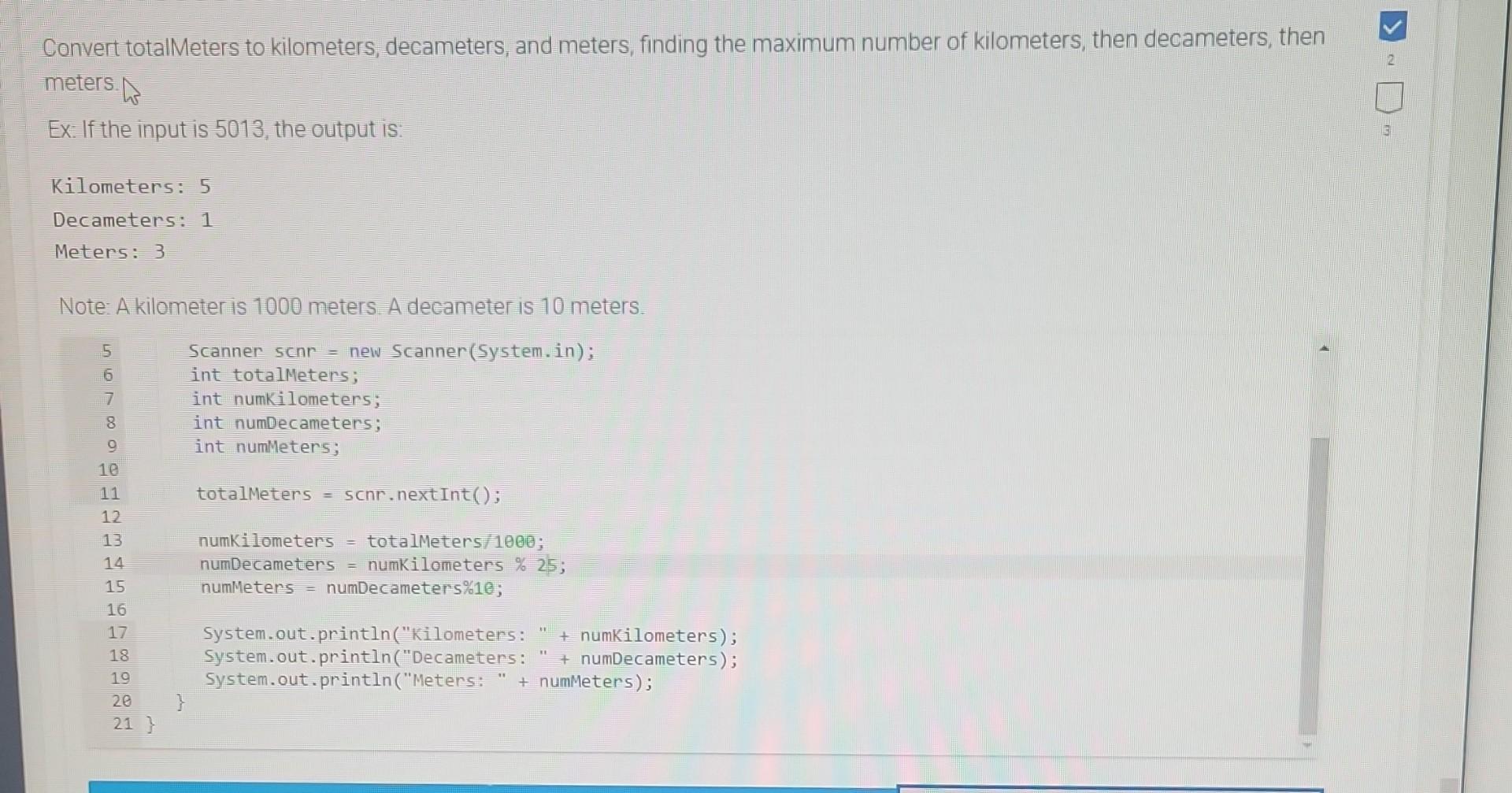 Solved Convert TotalMeters To Kilometers Decameters And Chegg