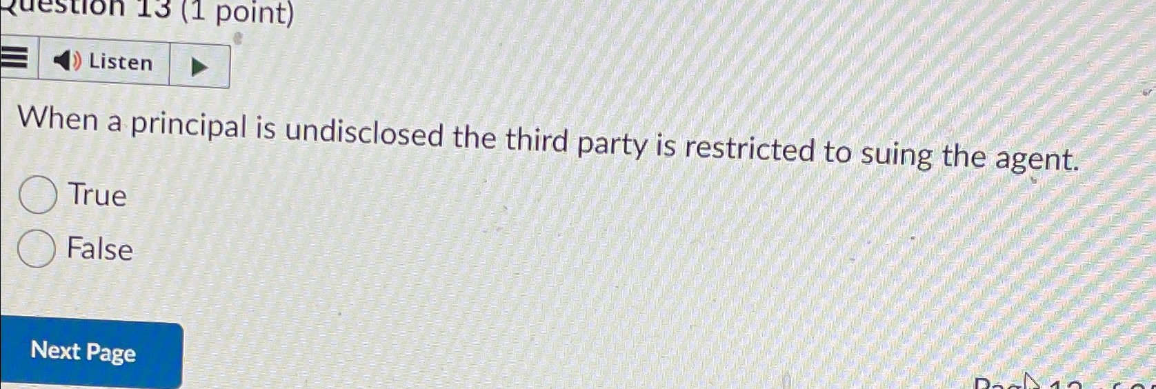 Solved ListenWhen a principal is undisclosed the third party | Chegg.com