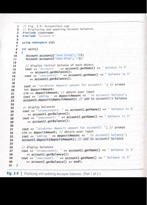 Solved C++ 3.9) (Modified Account Class) Modify class | Chegg.com