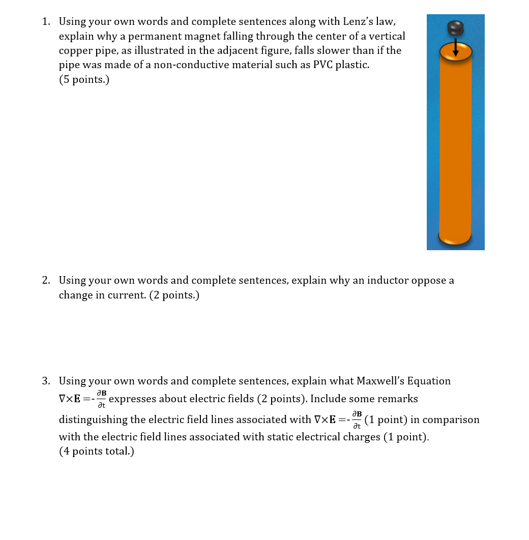 Solved 1. Using your own words and complete sentences along | Chegg.com