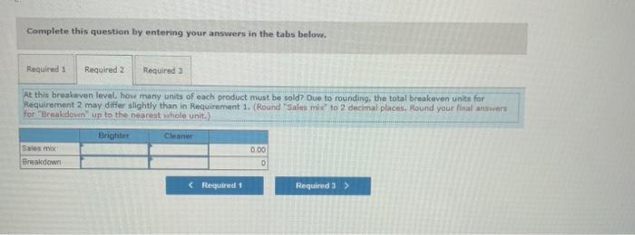 Solved Exercise 9-36 Multiple Product CVP Analysis [LO 9-6] | Chegg.com
