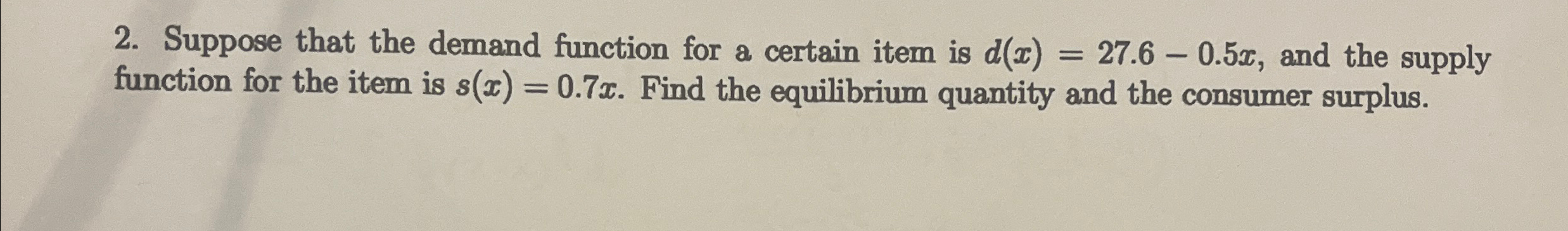 Solved Suppose that the demand function for a certain item | Chegg.com