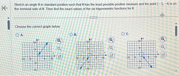 Solved Sketch an angle θ in standard position such that θ | Chegg.com