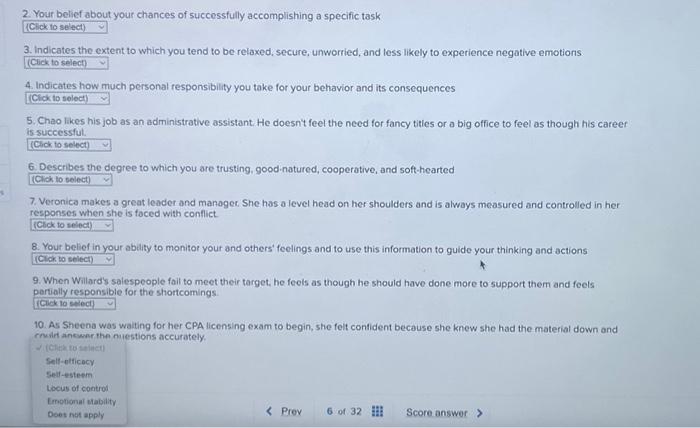 Core Self Evaluations Core self-evaluations (CSEs) | Chegg.com