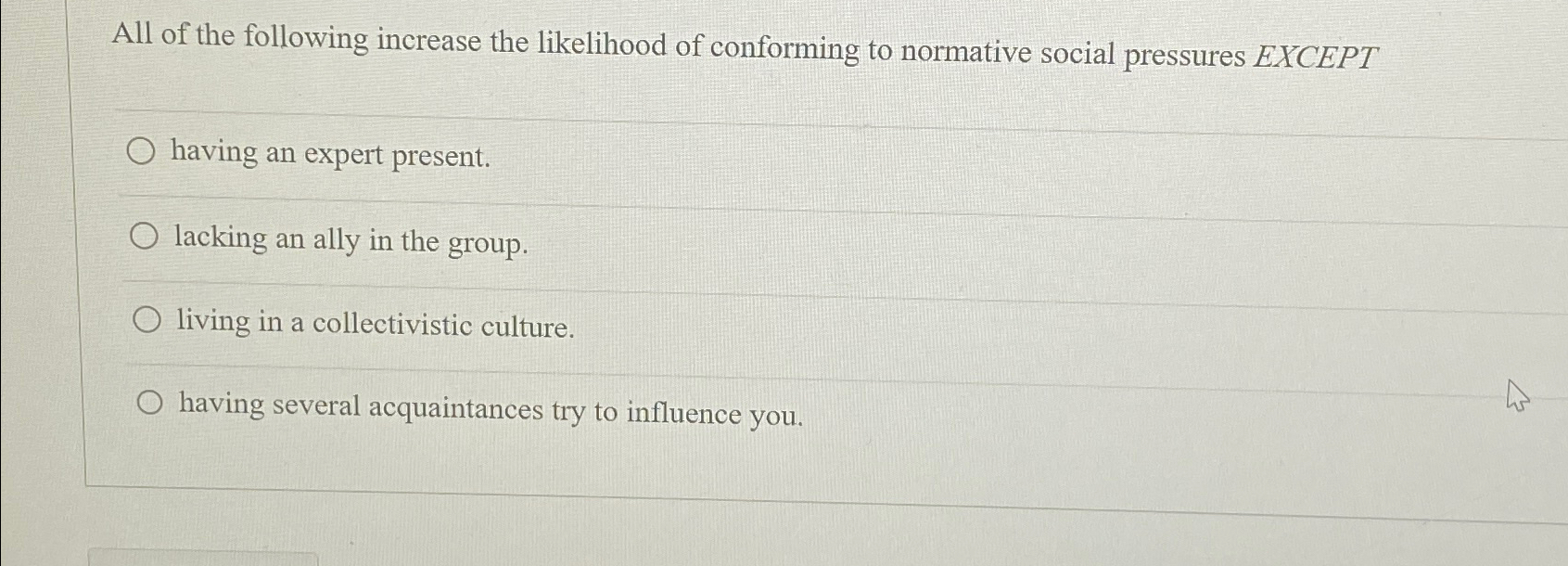 Solved All of the following increase the likelihood of | Chegg.com