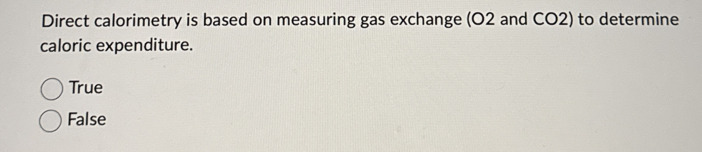 Solved Direct calorimetry is based on measuring gas exchange | Chegg.com