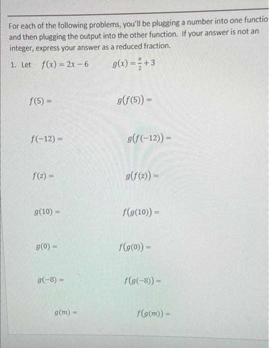 Solved For each of the following problems, you'll be | Chegg.com