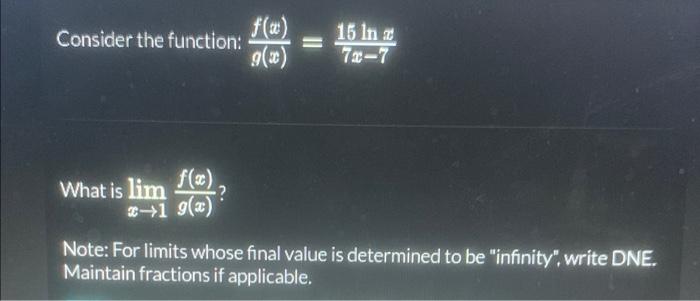Solved Consider the function: elle 15 Inc 7c-7 fx What is | Chegg.com