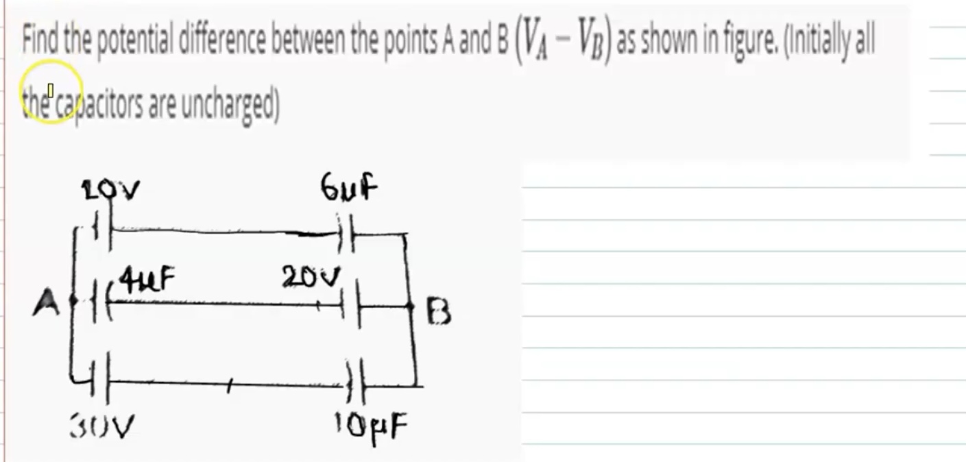 Solved Find the potential difference between the points A | Chegg.com
