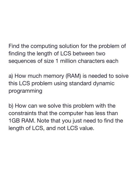 Solved Find the computing solution for the problem of | Chegg.com
