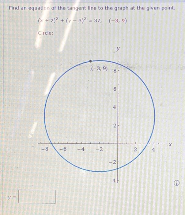 Solved Find an equation of the tangent line to the graph at | Chegg.com