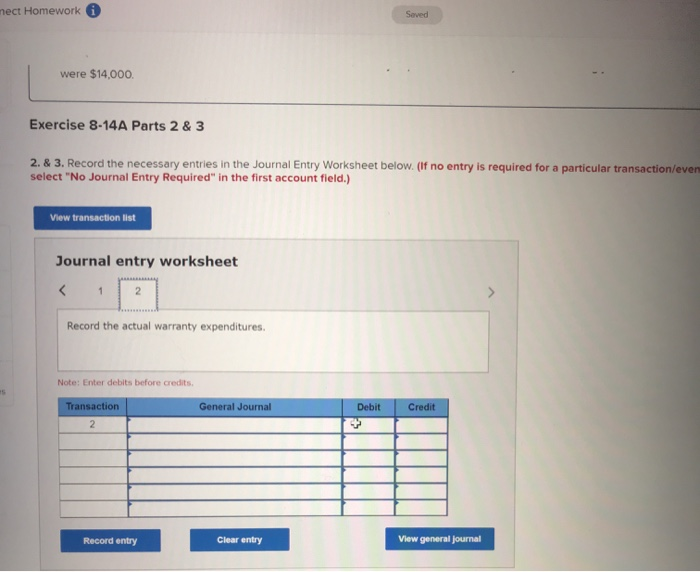 Solved ect Homework ( Saved Required information Exercise | Chegg.com Solved ect Homework ( Saved Required information Exercise | Chegg.com