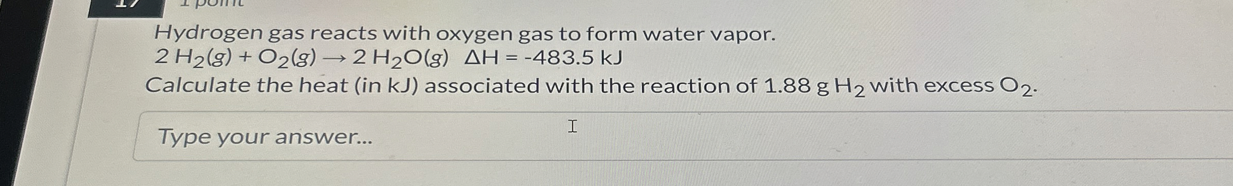Solved Hydrogen gas reacts with oxygen gas to form water | Chegg.com