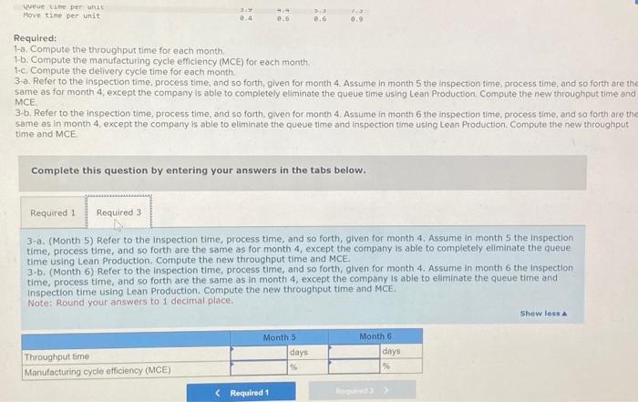 Solved Required: 1-a. Compute the throughput time for each | Chegg.com