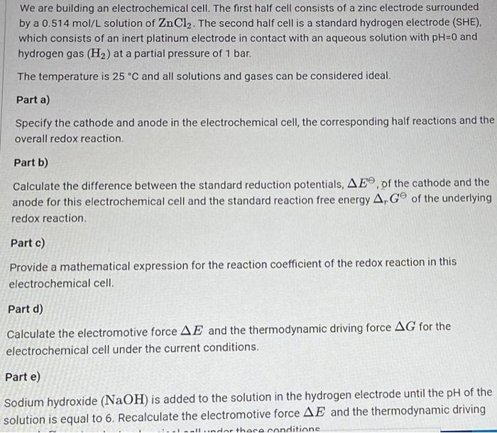 Solved which consists of an inert platinum electrode in | Chegg.com