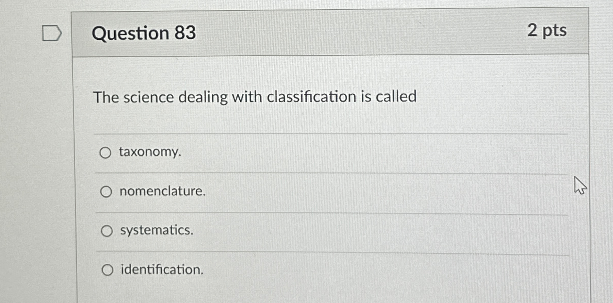 Solved Question 832 ﻿ptsThe science dealing with | Chegg.com