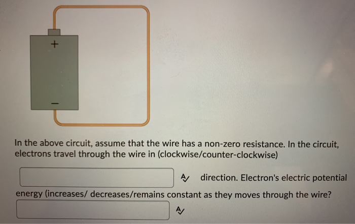 Solved [+ In the above circuit, assume that the wire has a | Chegg.com