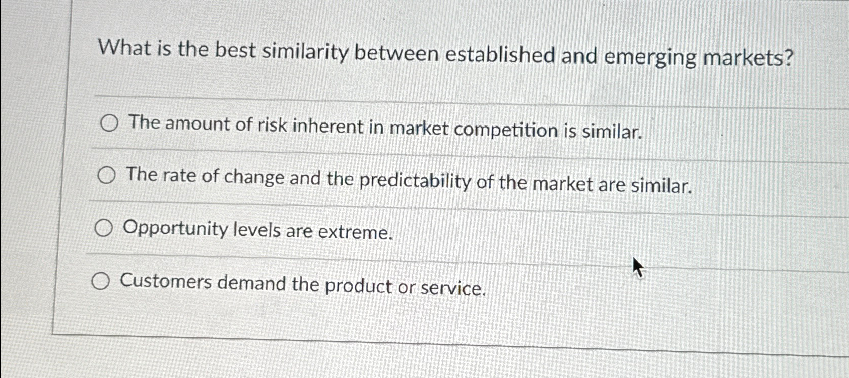 Solved What is the best similarity between established and | Chegg.com