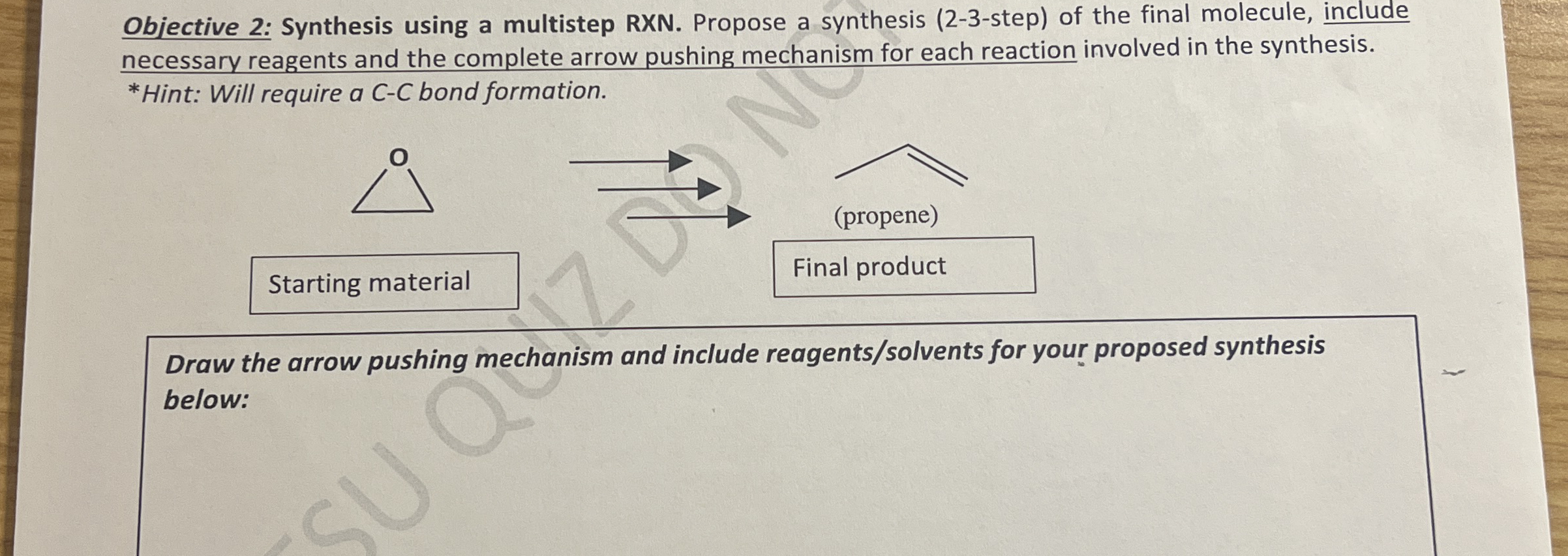 Solved Objective 2: Synthesis using a multistep RXN. | Chegg.com