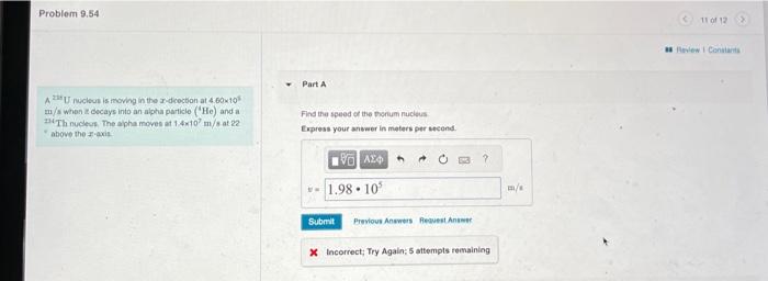 Solved A2+1U necleus is movha in the x-dcocbion at 460×103 | Chegg.com