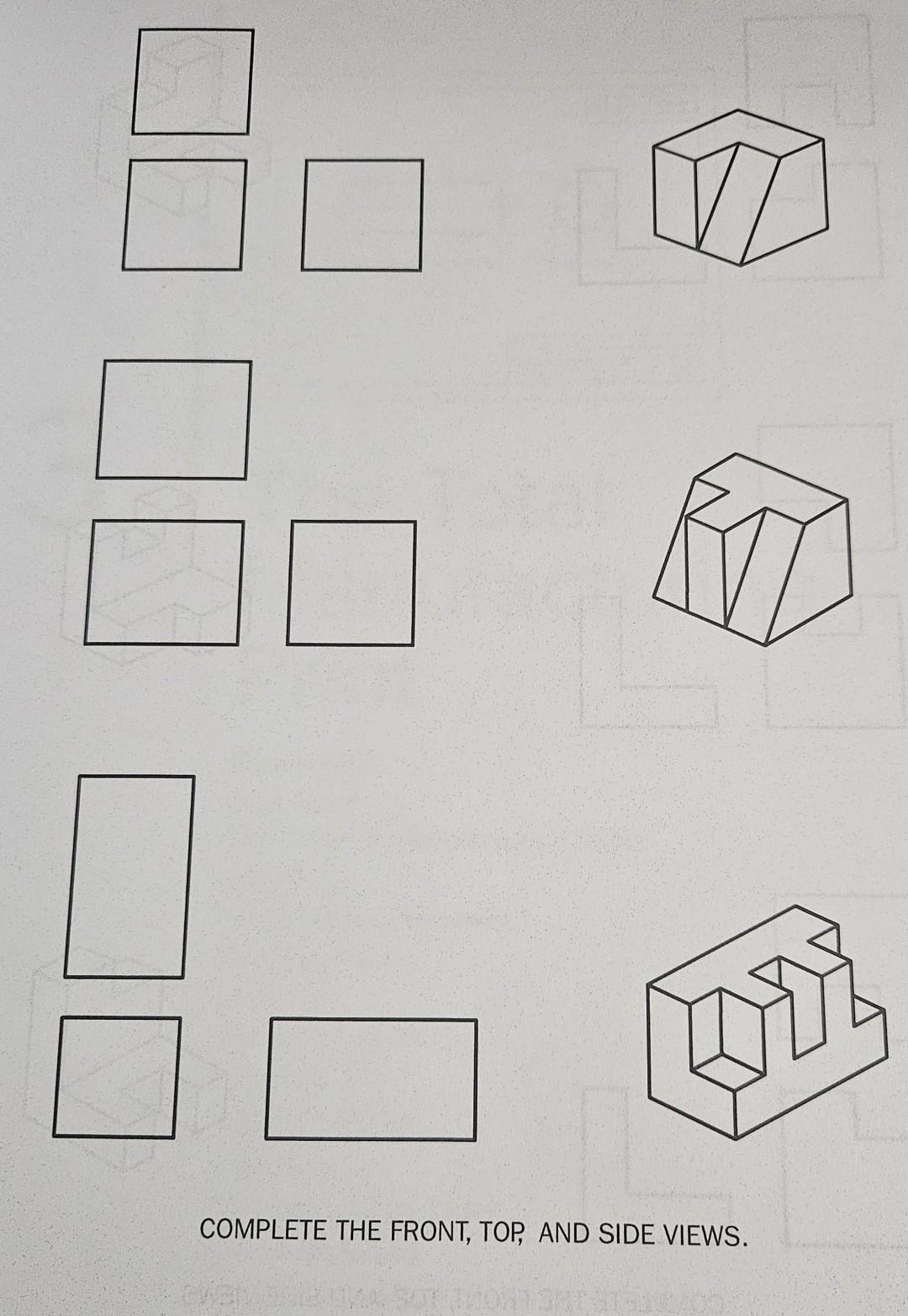 Each set has one or more orthographic views that are | Chegg.com
