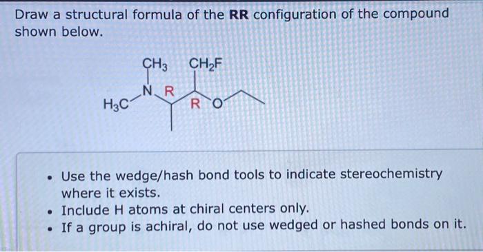 Solved Draw a structural formula of the RR configuration of | Chegg.com