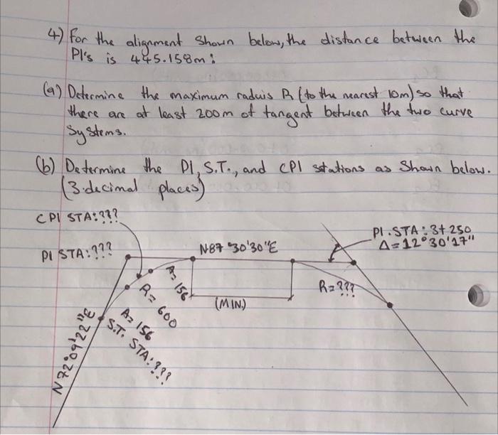 Solved 4) for the alignment Shown below, the distance | Chegg.com