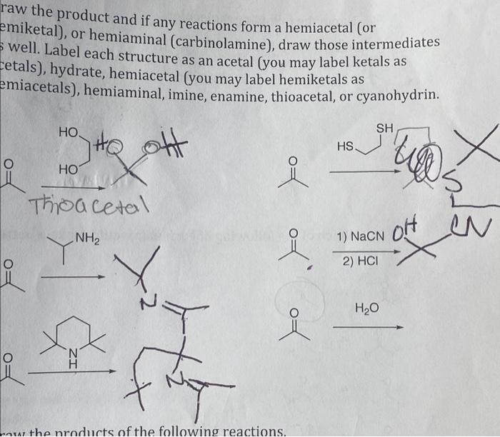 Solved raw the product and if any reactions form a | Chegg.com