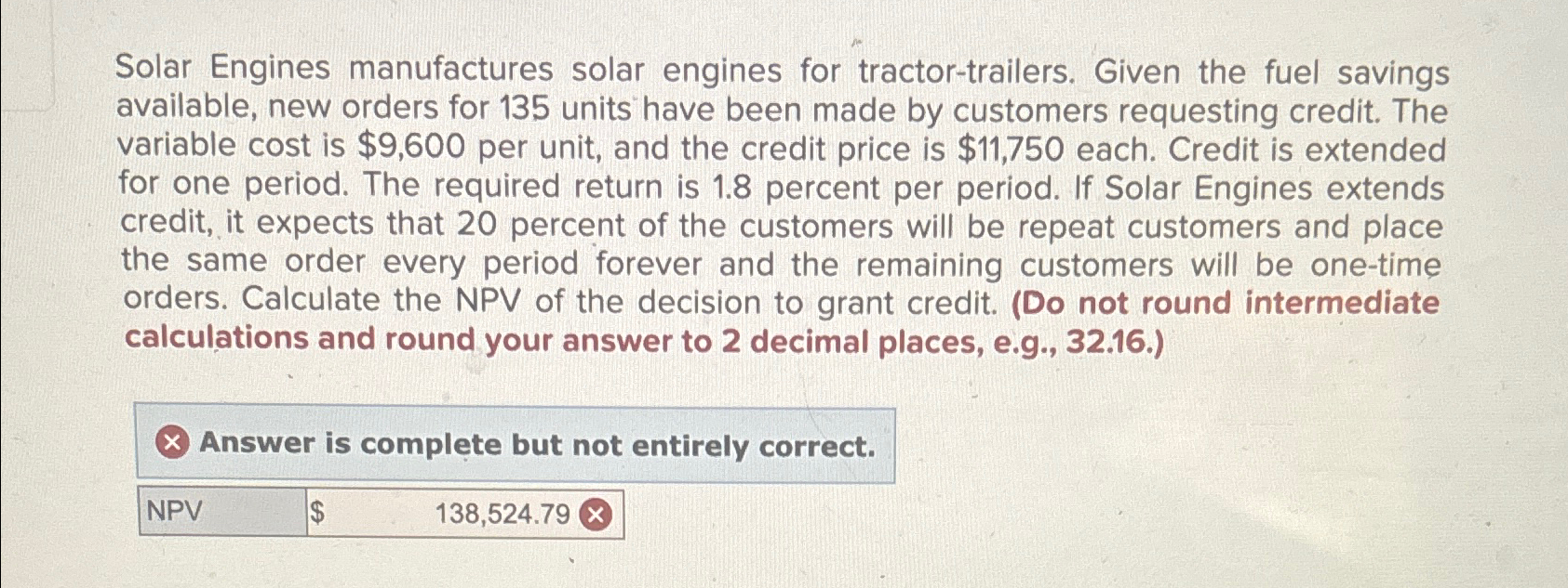 Solved Solar Engines manufactures solar engines for | Chegg.com