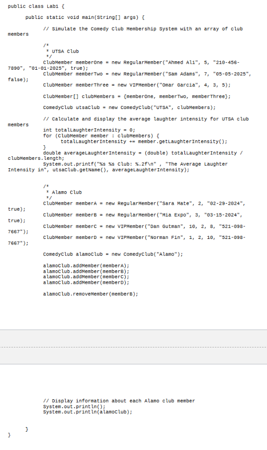 Solved Create the following new Java classes, in the default | Chegg.com
