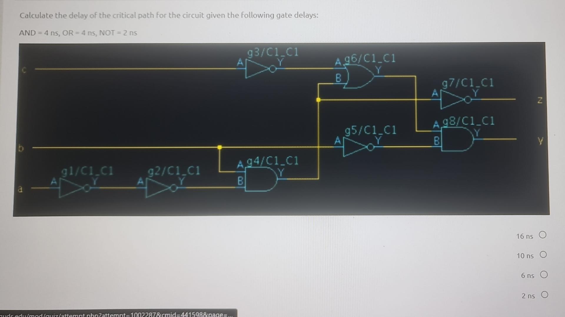 Solved Calculate the delay of the critical path for the | Chegg.com
