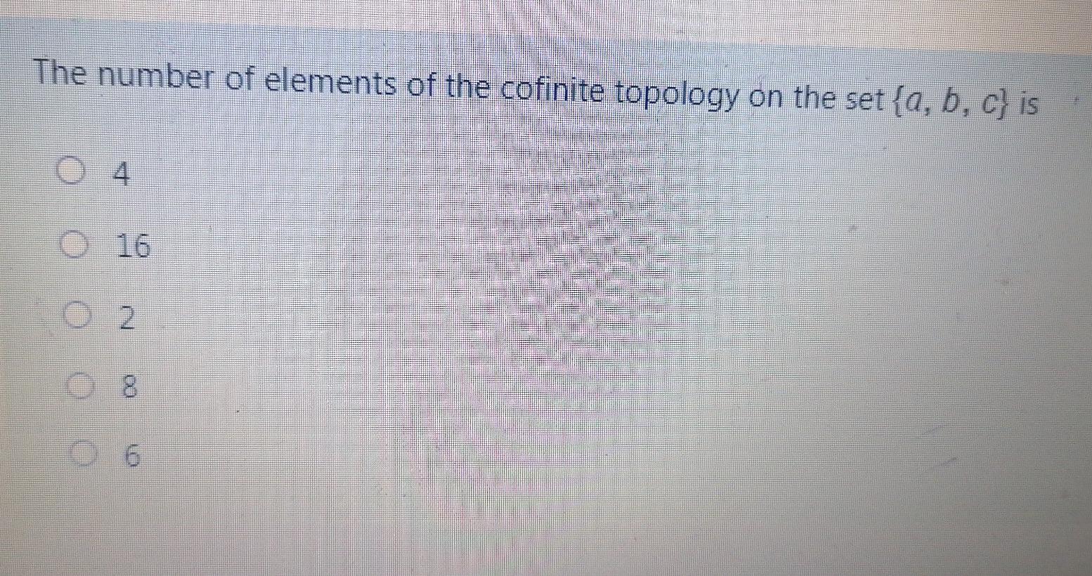 Solved The number of elements of the cofinite topology on | Chegg.com