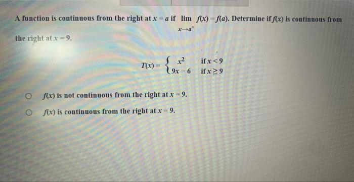 Solved Determine Values Of A And B That Make The Given