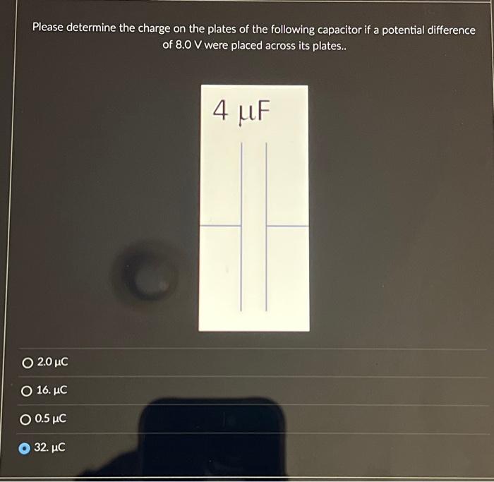 Solved Please determine the charge on the plates of the | Chegg.com