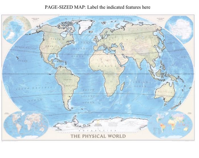Solved Use the Large World Map and the other maps to answer | Chegg.com