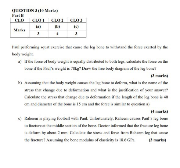 QUESTION 3 (10 Marks) Part A CLO CLO1 (b) Marks 4 3 | Chegg.com QUESTION 3 (10 Marks) Part A CLO CLO1 (b) Marks 4 3 | Chegg.com