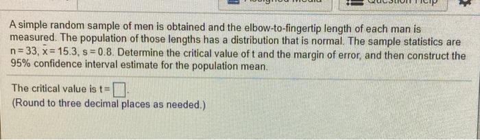 Solved how do i use excel to determine the critical value of | Chegg.com