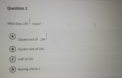 Solved Question 2What does 25612 ﻿mean?Square root of | Chegg.com