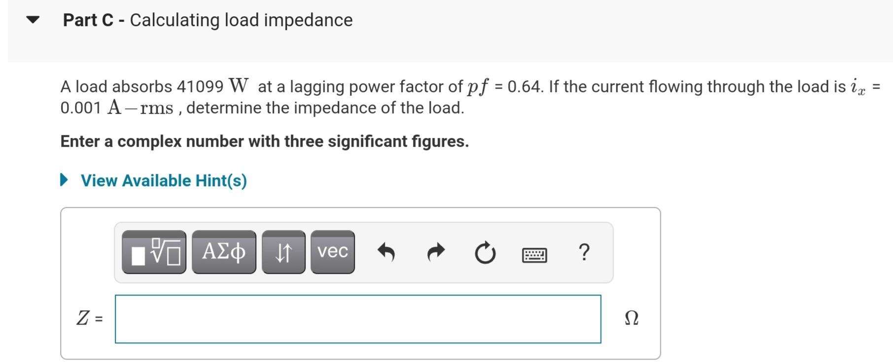 Solved Part A - Calculating average power, reactive power, | Chegg.com