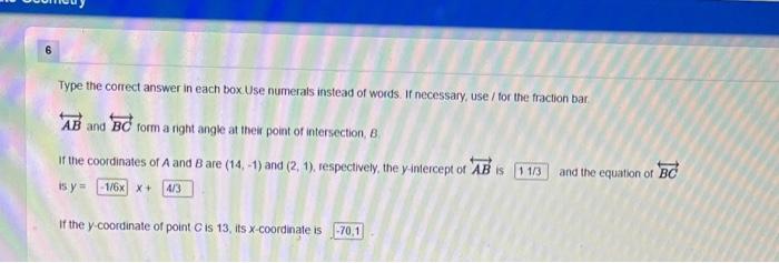 Solved Type The Correct Answer In Each Box Use Numerals